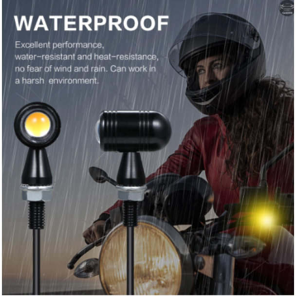 KT12V Motorcycle Waterproof Signal Light Universal LED Turn Signals ...
