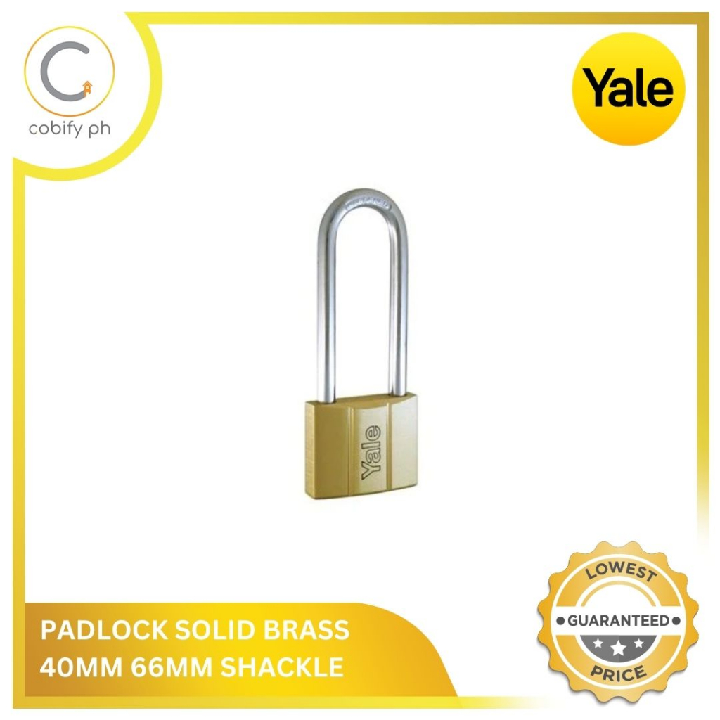 Yale Padlock Solid Brass 40mm 66mm Shackle | Shopee Philippines