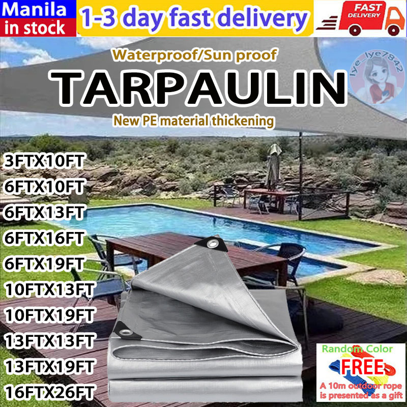 Trapal waterproof makapal Trapal Lona 16FTx16FT sunscreen two-sided ...
