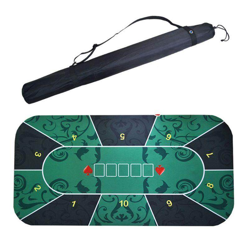 (COD)Professional Poker Mat, Portable Rubber Poker Table Tops,Noise ...