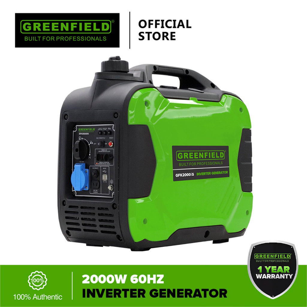 Greenfield Inverter Generator Gasoline 2000W 60Hz Smart RPM | Shopee ...