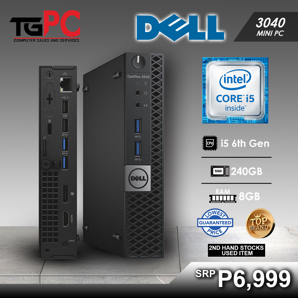 Dell OptiPlex 3040 i5 6TH, 8gb ram, 240gb SSD MiniPC | Shopee Philippines