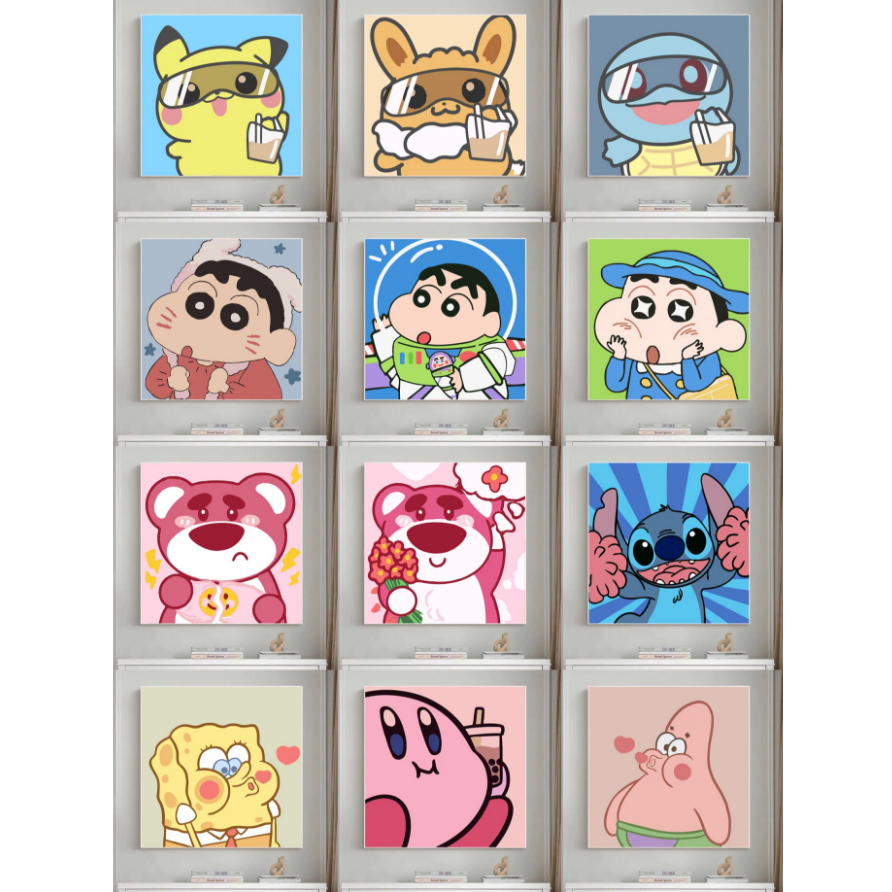 【NEW】20*20 cartoon char Framed Digital Painting Pagpipinta DIY Canvas ...