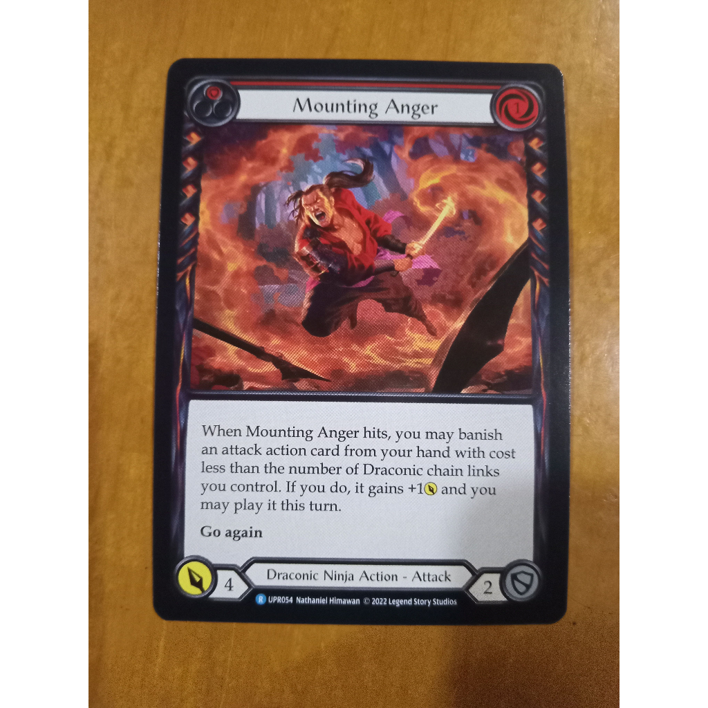 FAB Flesh and Blood TCG: Mounting Anger Uprising Rare Draconic Ninja ...