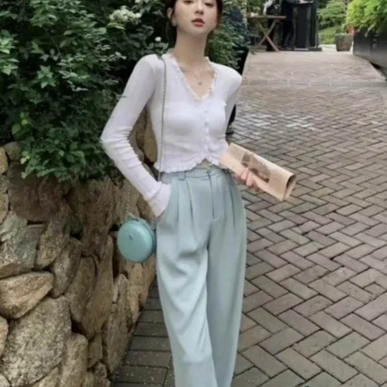 Kinwoo 26-31 High Waist Trouser Pants Women's Professional Suit Pants ...