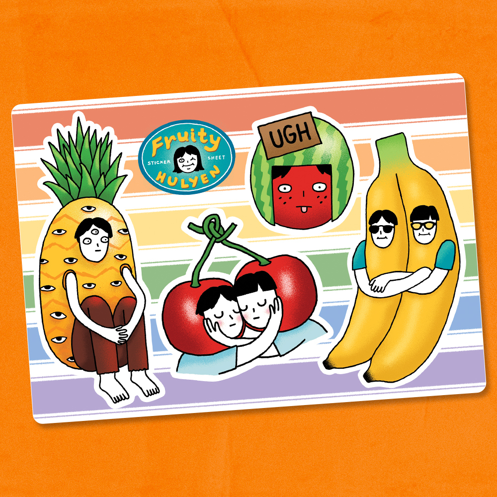 Fruity Hulyen Sticker Sheet Waterproof Vinyl Stickers | Shopee Philippines