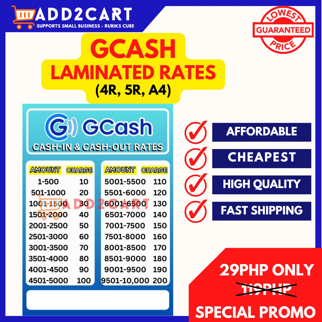 PAYMAYA LAMINATED RATES GCASH / PAYMAYA (FREE Edit of Rates PM US ASAP ...