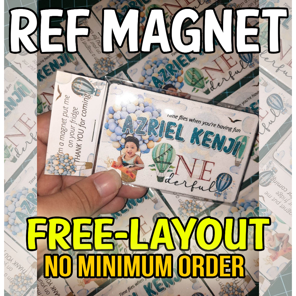 REF MAGNET SOUVENIR COMPLETE with FREE LAYOUT Christening | Wedding ...