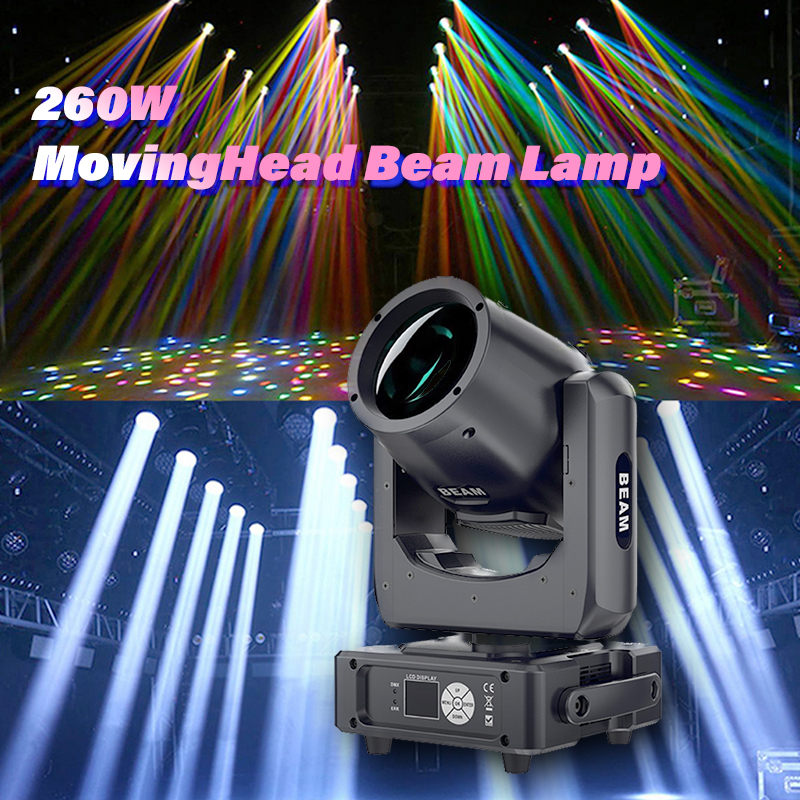 260W 7R Beam Light Moving Head LED With 8+16+24 Prism Gobo For Wedding ...