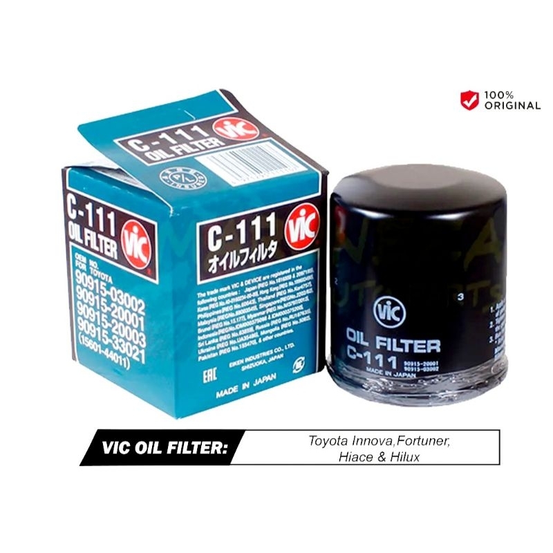 OIL FILTER VIC ORIGINAL TOYOTA RAV4 1AZ-FE, ESTIMA, INNOVA, FORTUNER ...