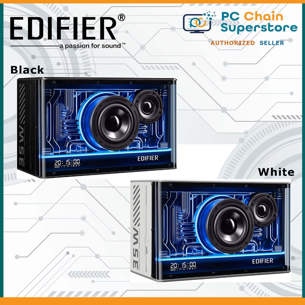 Edifier QD35 Tabletop Bluetooth Speaker - 40W RMS / Hi-Res Audio / 35W ...