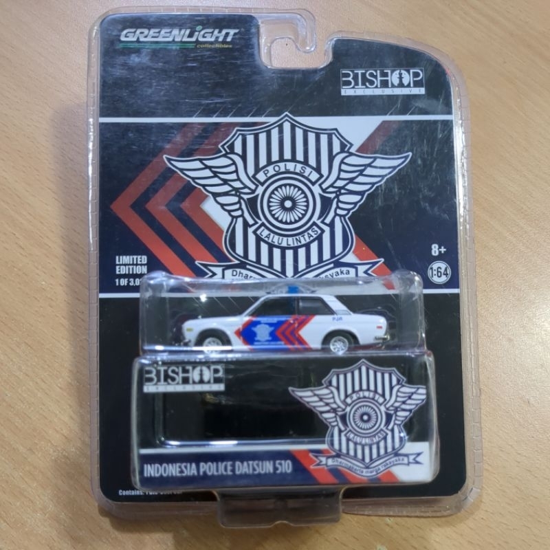 GreenLight Bishop Indonesia Police Datsun 510 | Shopee Philippines