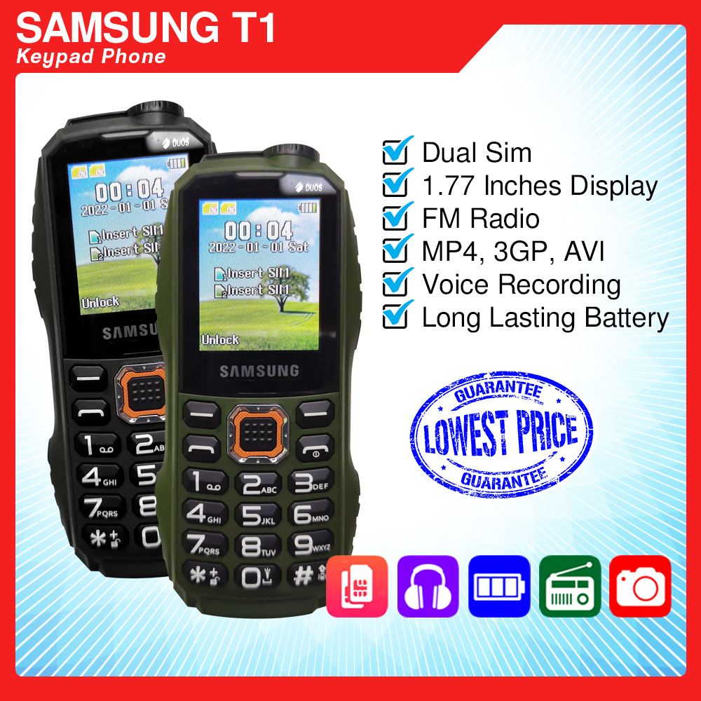 Samsung T1 Dual Sim Basic Phone Keypad Phone Military Phone 2800mAh ...