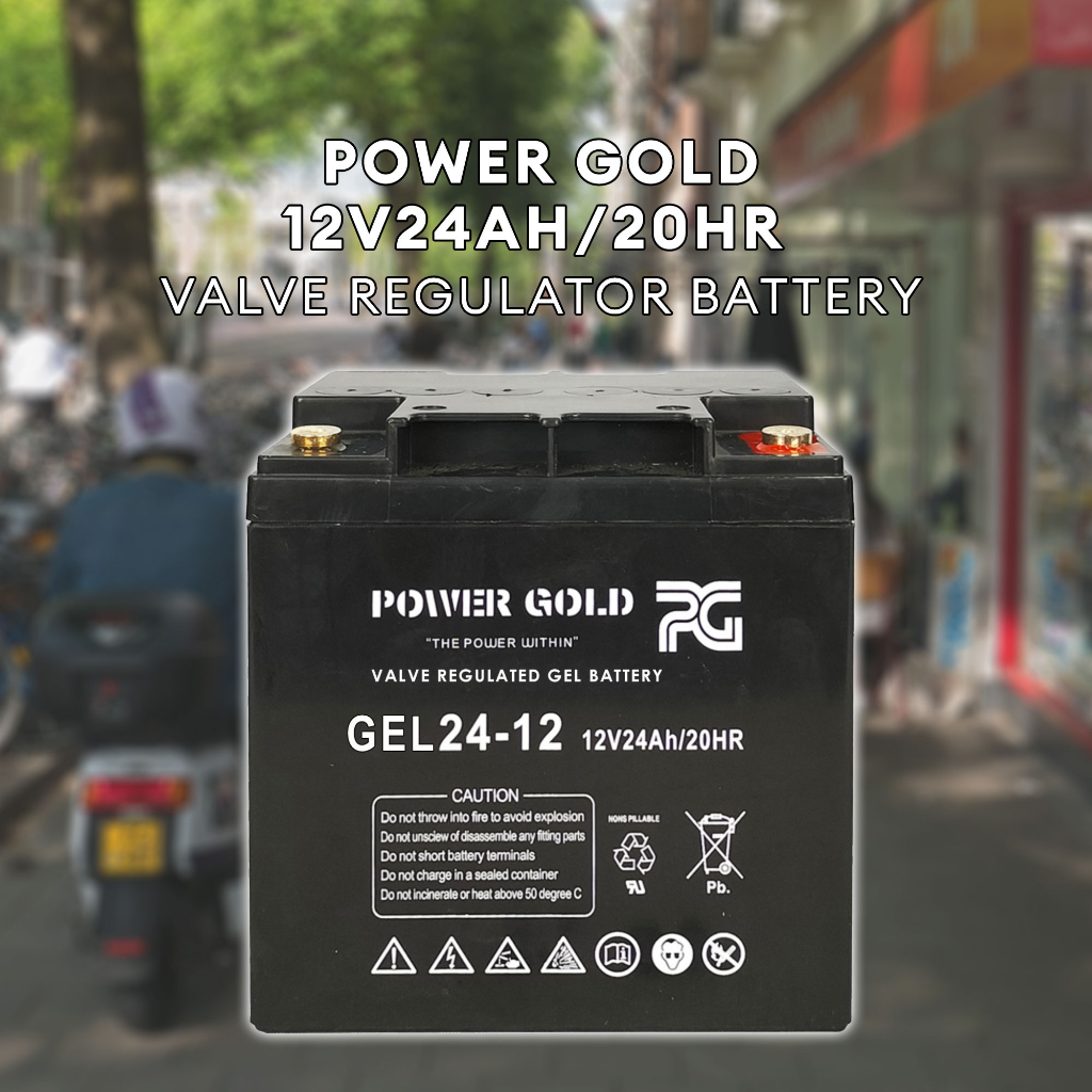 POWER GOLD 12V 24A-Valve Regulated Rechargeable Lead Acid Solar Gel ...