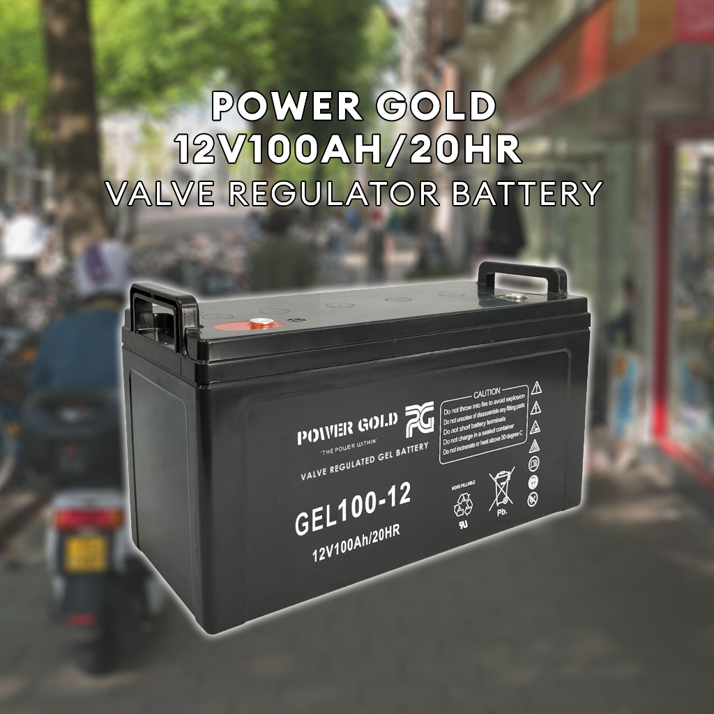 POWER GOLD 12V 100A-Valve Regulated Rechargeable Lead Acid Solar Gel ...
