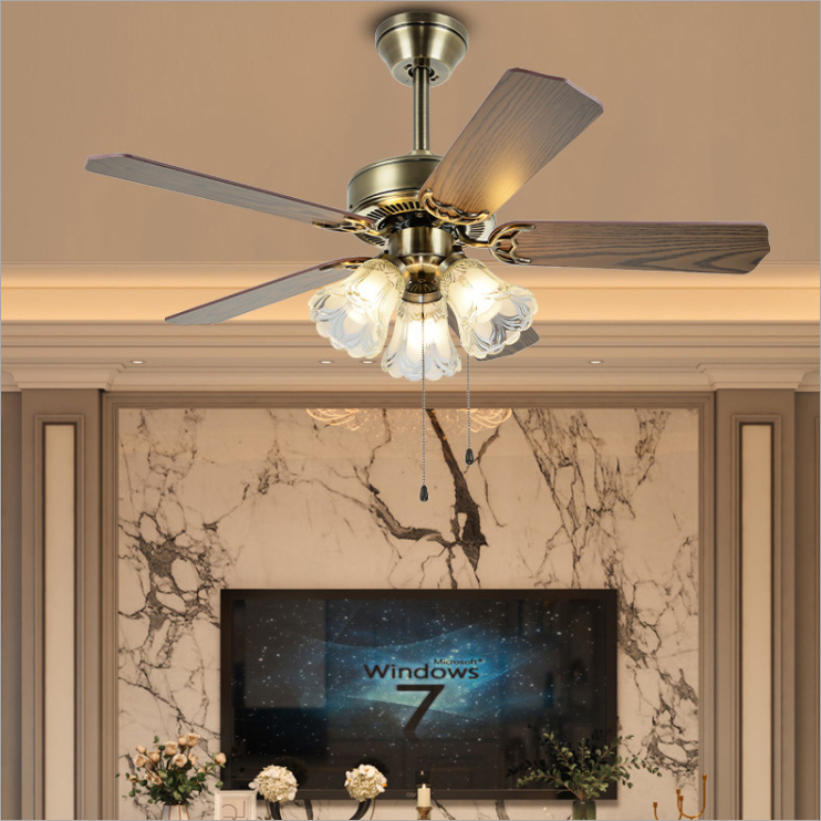 Windhaven Ceiling Fan | Gold Chandelier Fan American Retro Design ...