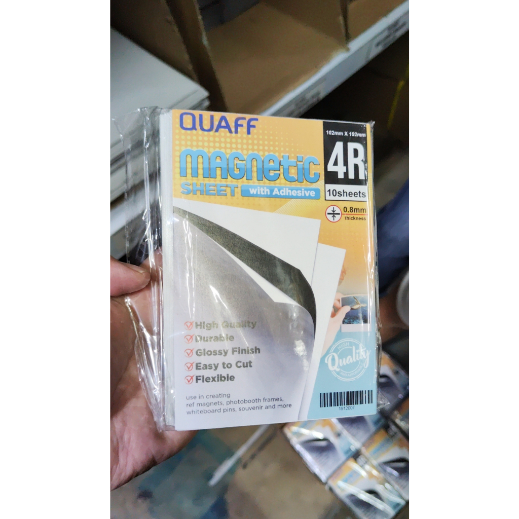 (10pcs) QUAFF Magnetic Sheet with Adhesive & Non-adhesive ATM Size for DIY Ref Magnet | Shopee ...