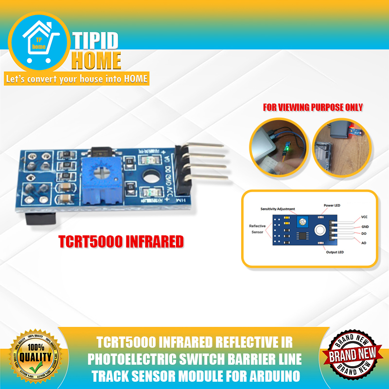 TCRT5000 INFRARED REFLECTIVE IR PHOTOELECTRIC SWITCH BARRIER LINE TRACK ...