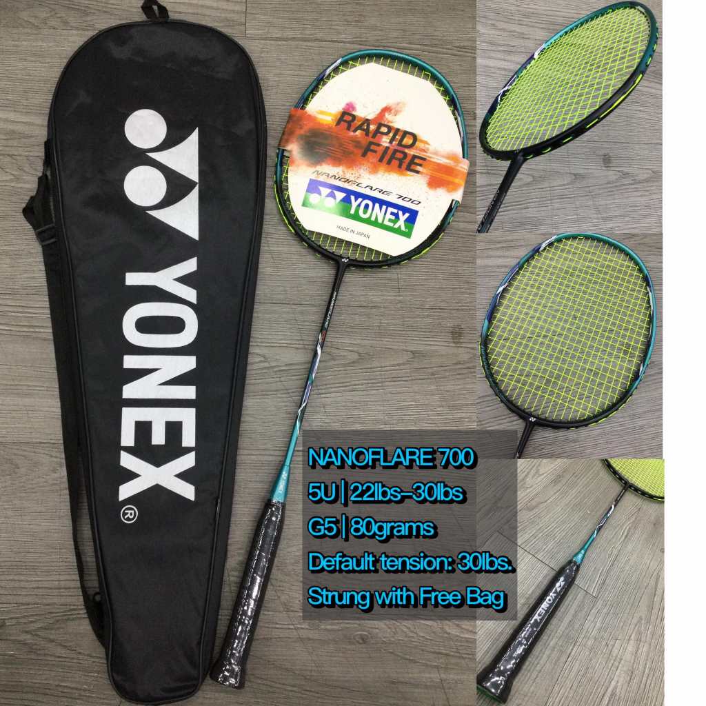 YONEX&VICTOR 27-31Lbs. (4u-g5/5u-g5/6u-g5) FULL CARBON BADMINTON RACKET ...