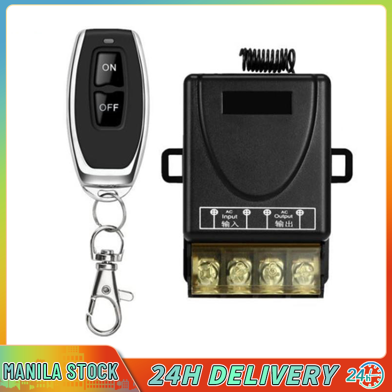 433MHz 220V Water Pump Remote Control Switch 1Ch 30A Receiver Module ON ...