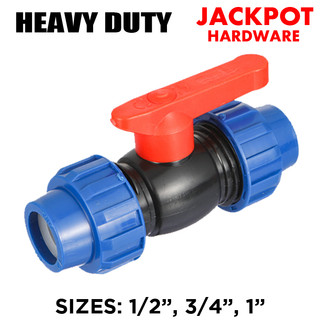 HEAVY DUTY PE Compression Ball Valve 1/2, 3/4, 1 PE Ball Valve | Shopee ...