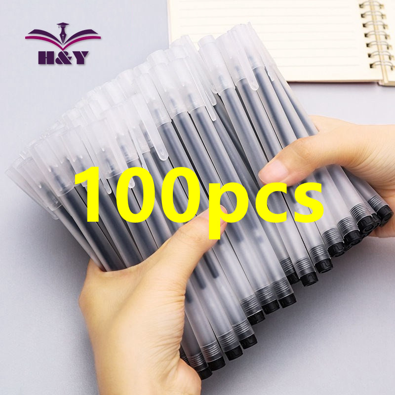 Whosale 100 pcs ballpen set muji style Gel Pens Black Ball Pen with ...