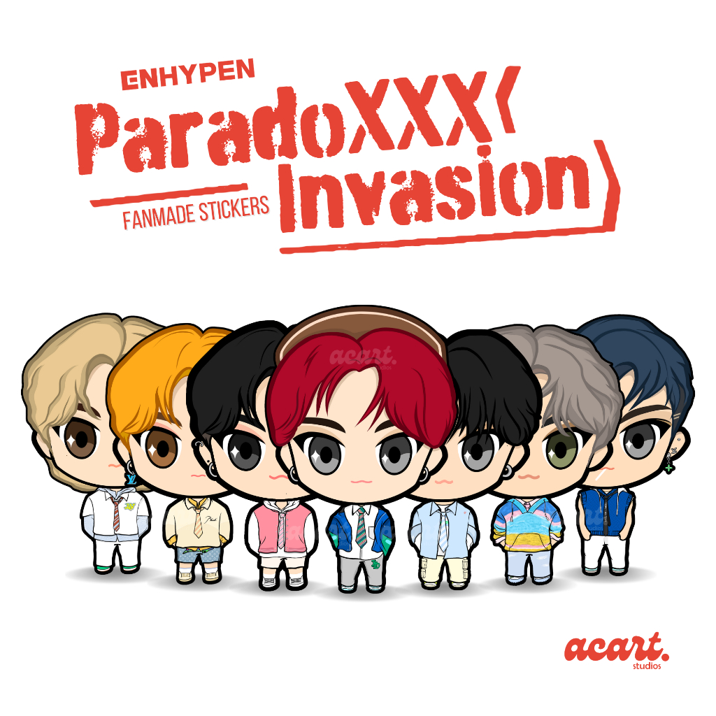 ENHYPEN Paradoxxx Invasion Stickers (Heeseung, Jay, Jake, Sunghoon ...