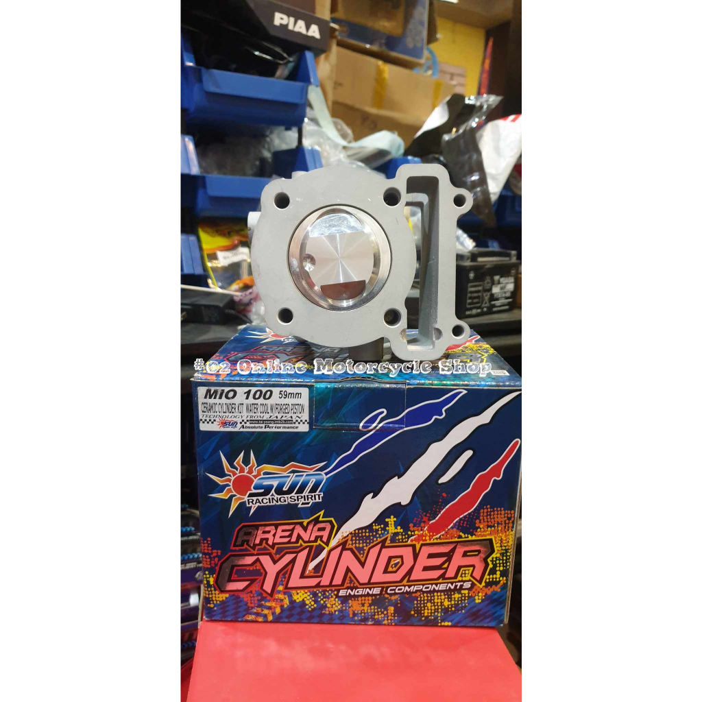 Sun Racing 59mm WATER COOLED Chrome Bore Block w/ Forged Piston for Mio ...