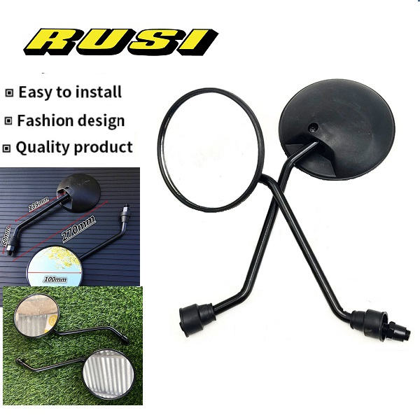 RUSI MACHO 125 150 175 Side Mirror Motorcycle stock type circle design ...