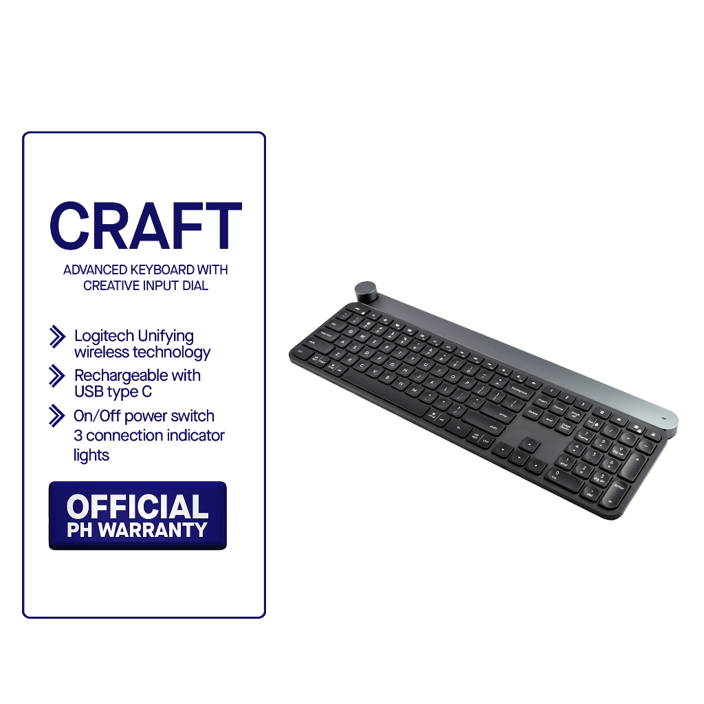Logitech Craft Wireless Keyboard for Advanced Creativity | Shopee ...