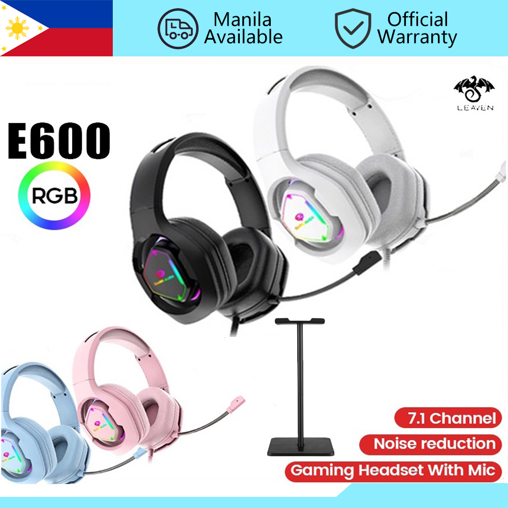 Leaven E600 7.1-sound Gaming Headset RGB For PS4/PC/XBOX/MOBILE Earbuds ...