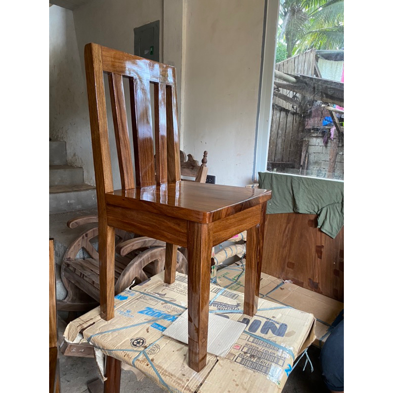 Dining Chair( Magkuno Solid wood) | Shopee Philippines