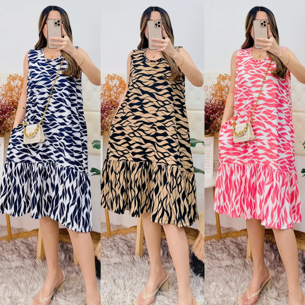 REGINA PLUS SIZE RAFFLES DRESS | taytayfindsph | Shopee Philippines