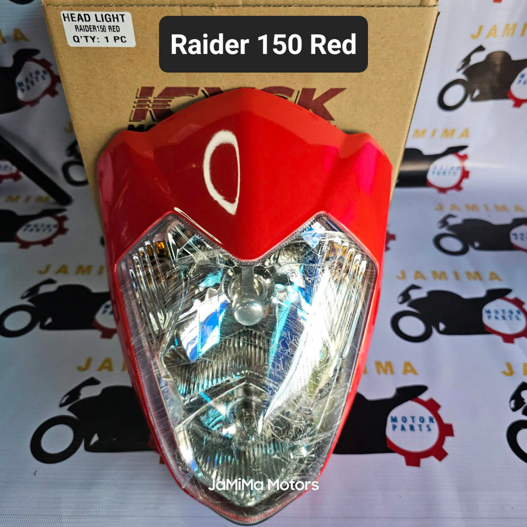 JMM HEADLIGHT ASSY RAIDER 150 FIRST GEN RED YSK BRAND (1010) | Shopee ...