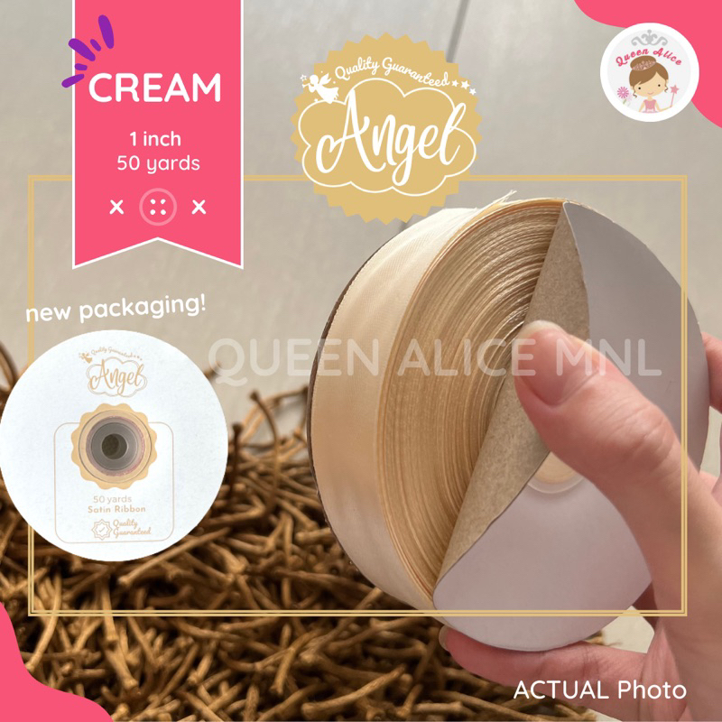 ANGEL Satin Ribbon Double-Edge 1 inch 50yards (25mm width) QUALITY ...