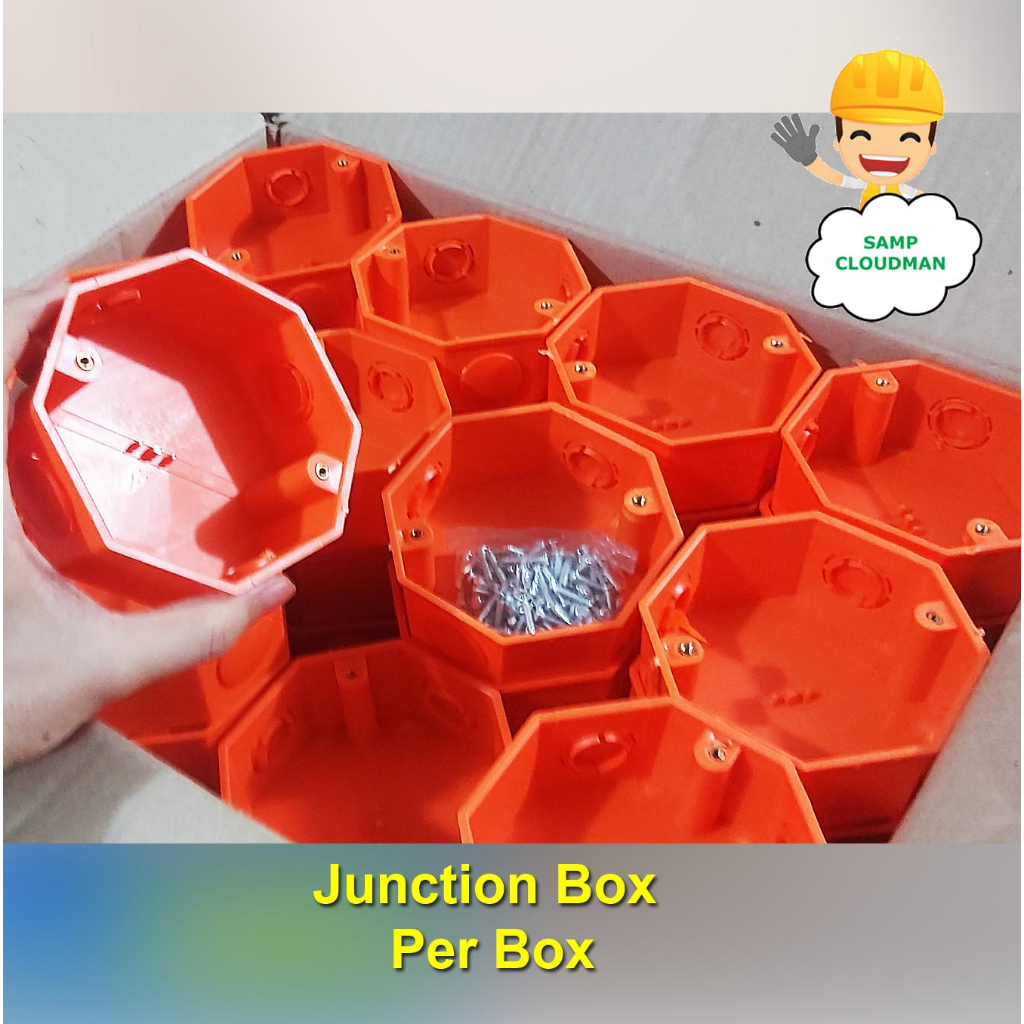 Wholesale Junction Box 4 x 4 Per Box 60 Pieces per Box Orange PVC ...