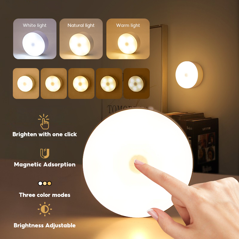 LED touch lamp(6 LED Bulbs) touch stick tap night USB Rechargeable Eye ...