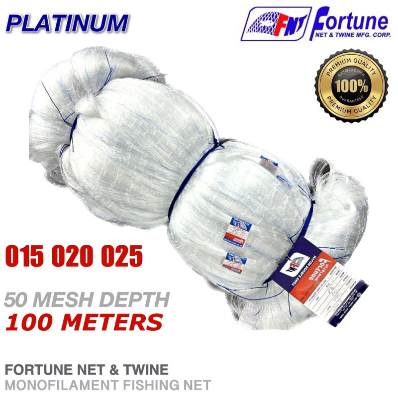 100Mtrs | FORTUNE Net & Twine 50 Mesh Fishing Mononet | Monofilament ...
