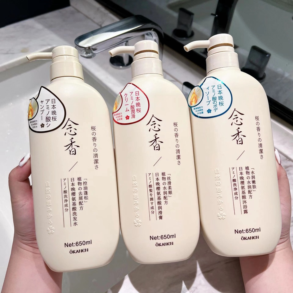 ORIGINAL OKANEN Japan Sakura Shampoo and Conditioner - Evening Sakura ...
