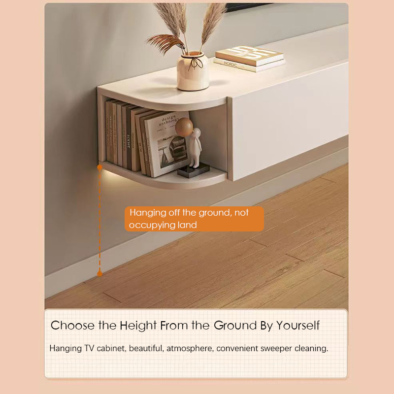 Wall Mounted TV Cabinet Floating TV Shelf Wall TV Hanging Cabinet Set ...