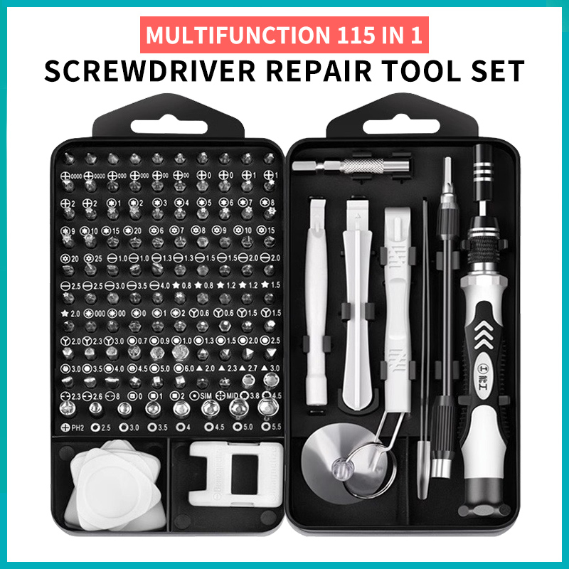 Screw Driver Set 115 in 1 Multi-function Precision Screwdriver Set Universal Disassemble Repair ...