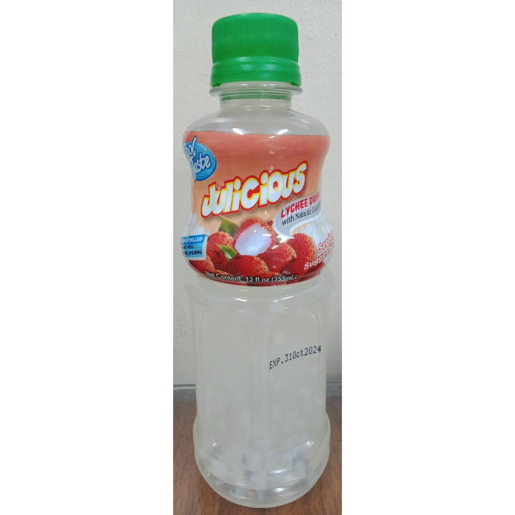 COOL TASTE JULICIOUS LYCHEE WITH REAL NATA DE COCO BITS 355mL | Shopee ...