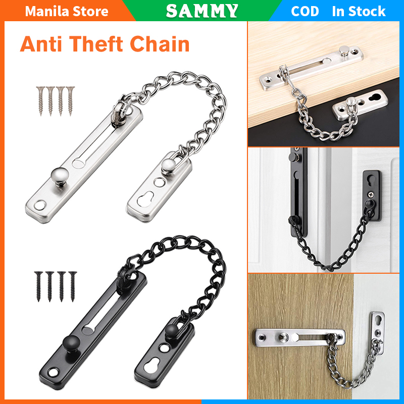304 Stainless Steel Security Door Lock Chain Simple Installation Anti ...