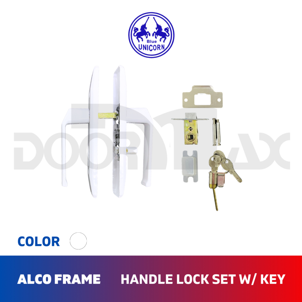 BLUE UNICORN Alco Frame Handle Lockset with Key for Aluminum Door ...