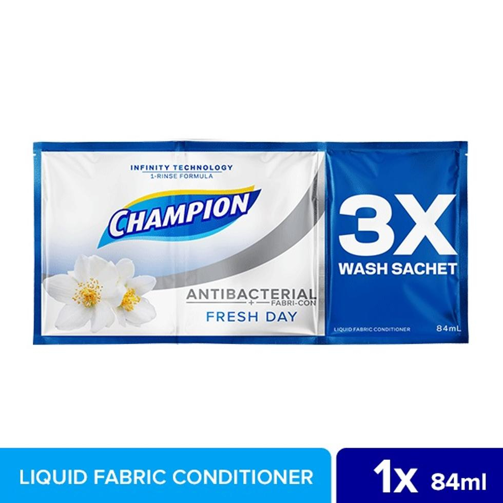 Champion Antibacterial Fabri-con Fresh Day 84Ml 3x Wash Sachet | Shopee ...