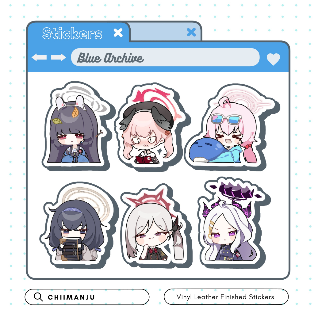 [Chiimanju] Blue Archive Waterproof Sticker Fan Merchandise | Shopee ...