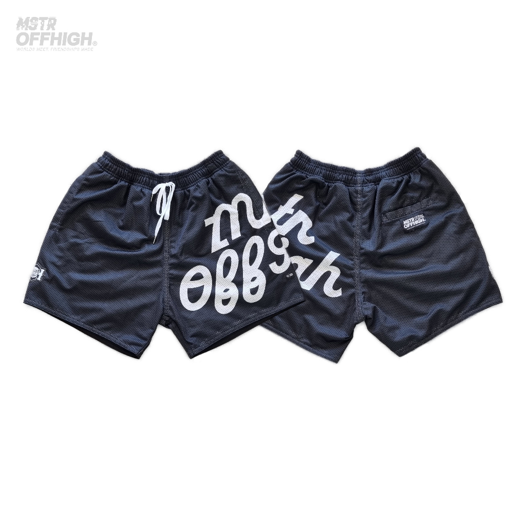 MSTR CO. X OFFHIGH - TIME OFF COLLECTION "OFFLIMITS" Mesh Short (Black ...