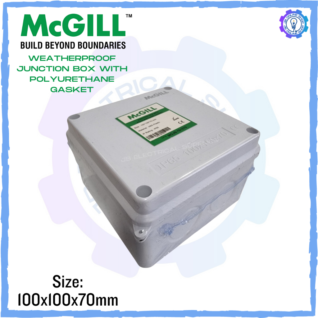 Mcgill Weatherproof Junction Box with Polyurethane Gasket 100mm x100mm ...