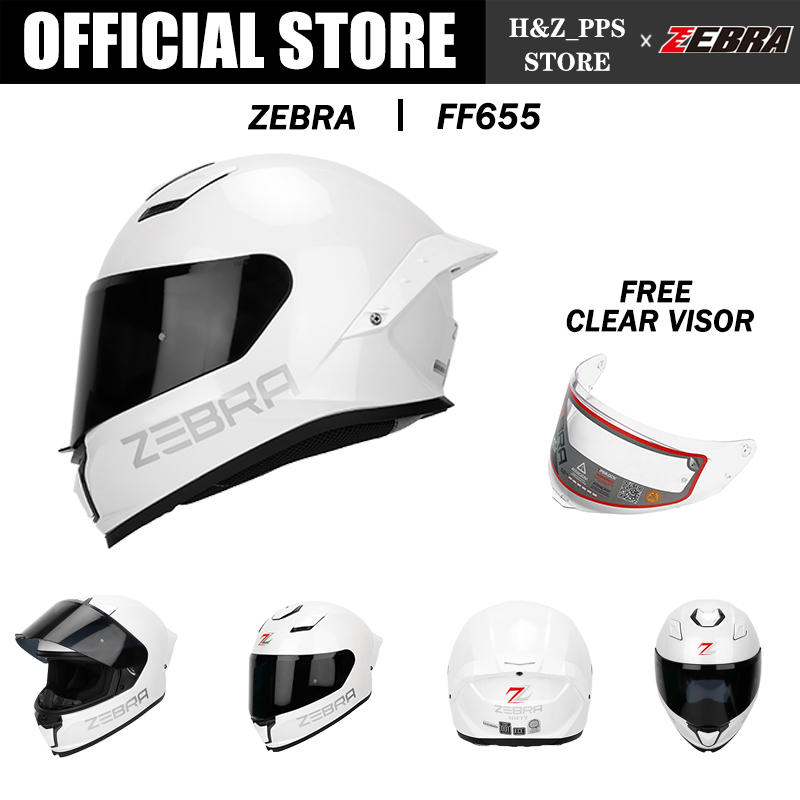 ZEBRA FF655 Motorcycle full face helmet single visor for men and women ...