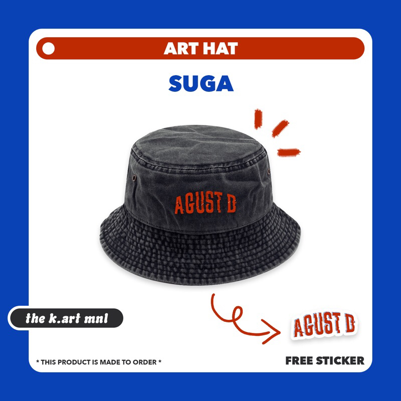 SUGA D-DAY Ver. - BUCKET HAT | Shopee Philippines